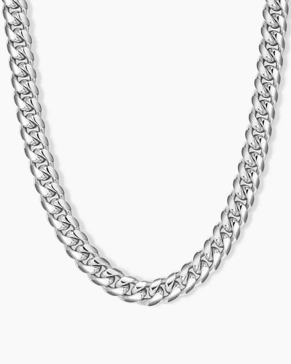 Cuban Link Chain - 8mm - Men's Silver Chain - JAXXON