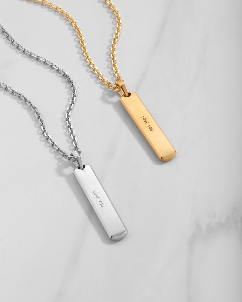 Skyline Pendant - Men's Gold Tag Pendant Chain - JAXXON